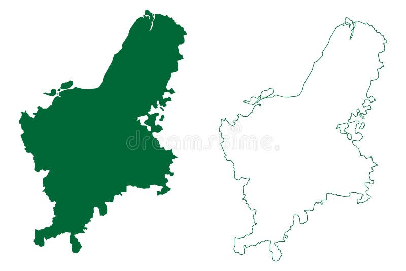 Jamnagar District Gujarat State, Republic of India Map Vector ...