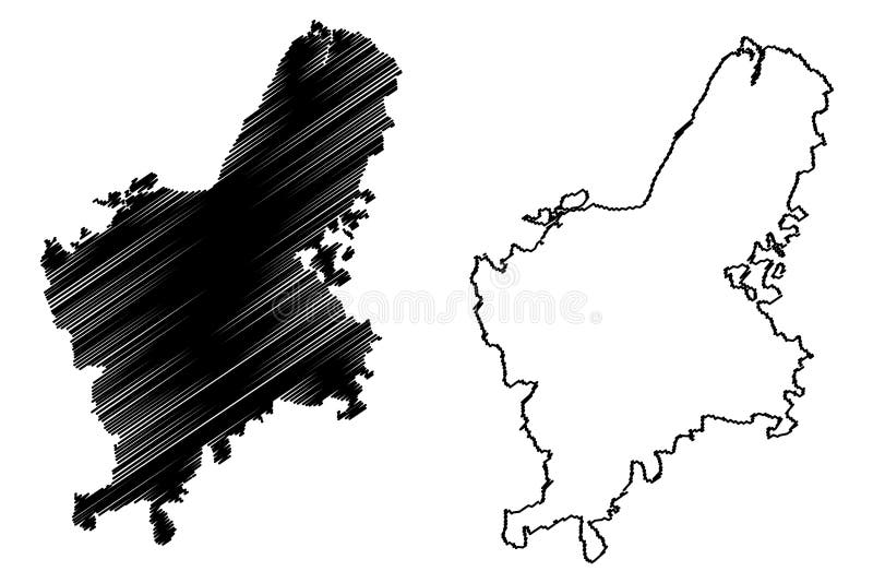 Jamnagar District Gujarat State, Republic of India Map Vector ...