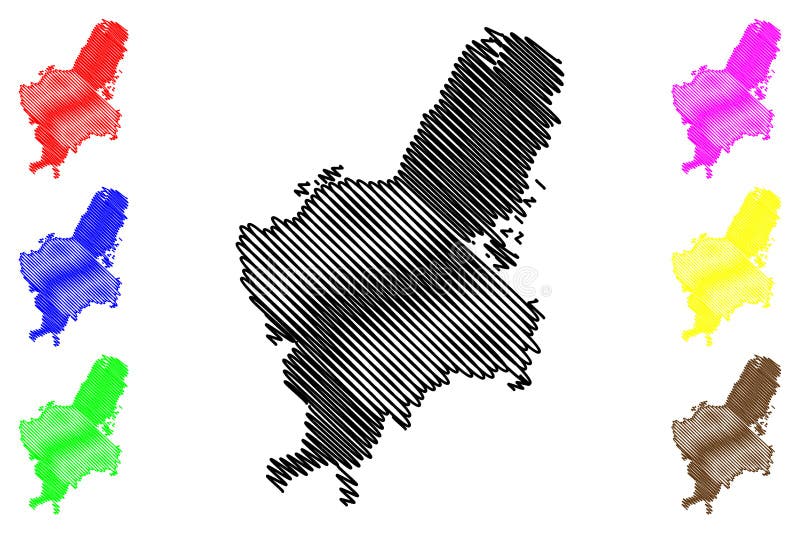 Jamnagar District Gujarat State, Republic of India Map Vector ...
