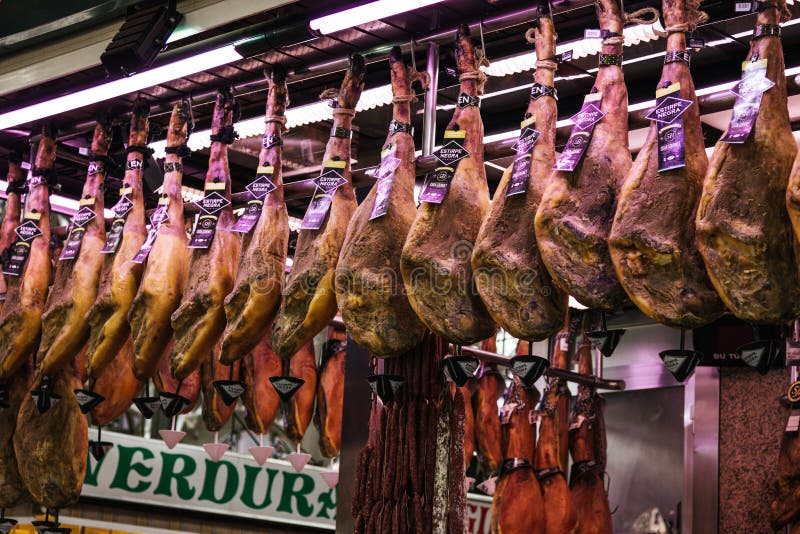Jamon Market in Valencia, Spain Editorial Photo - Image of traditional ...
