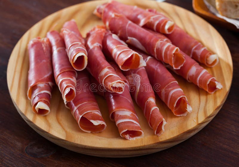 Jamon - National Dish of Spanish Cuisine Stock Photo - Image of closeup ...