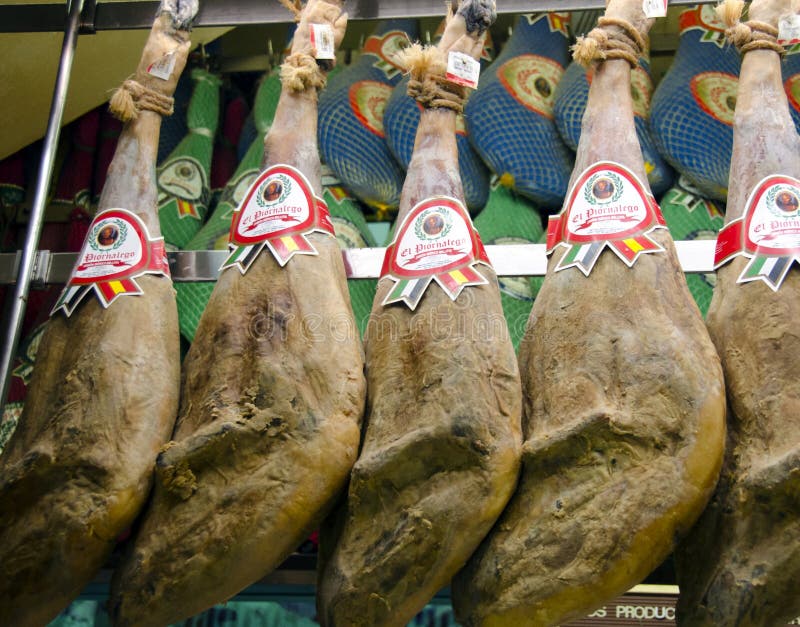 Jamons in Jamon Museum in Madrid Editorial Stock Photo - Image of ...