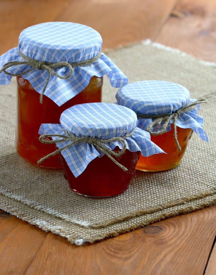 Jams and Jellies in Glass Jars Stock Image - Image of jelly, homemade ...