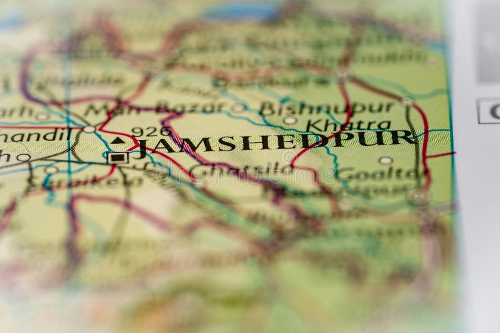 Jamshedpur, India Highlighted on a World Map Stock Image - Image of journey, view: 375730929