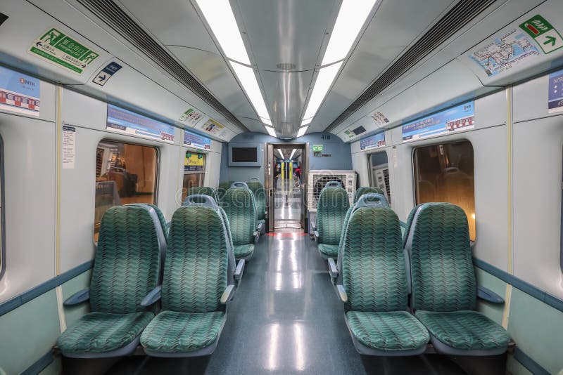 Jan 23 2025 Interior of a Modern Train Carriage with Empty Comfortable ...
