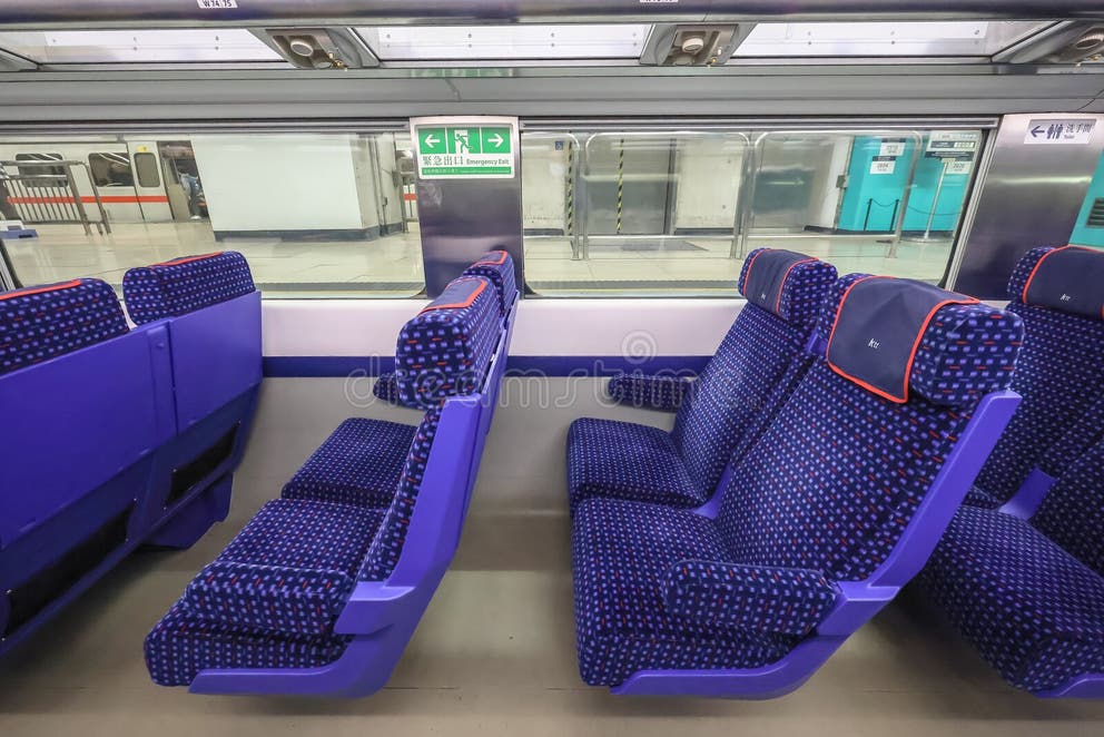 Jan 23 2025 Interior of a Modern Train with Comfortable Seating ...