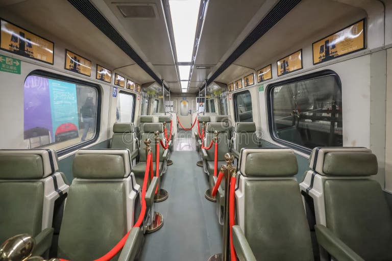 Jan 23 2025 Interior of an Unoccupied Train Compartment with Rows ...
