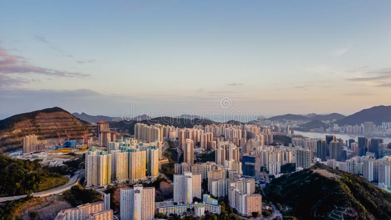 Jan 14 2024 Panoramic View of Shun Lee from Ping Shan Editorial Image ...