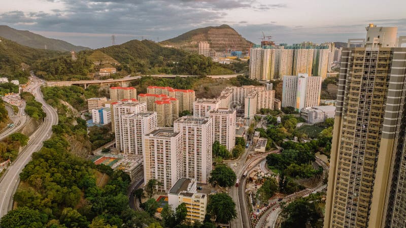 Jan 14 2024 Panoramic View of Shun Lee from Ping Shan Editorial Photo ...