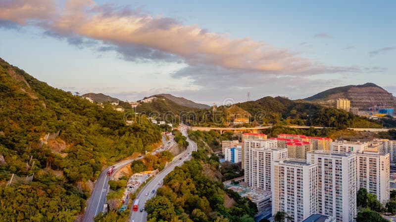 Jan 14 2024 Panoramic View of Shun Lee from Ping Shan Editorial Stock ...