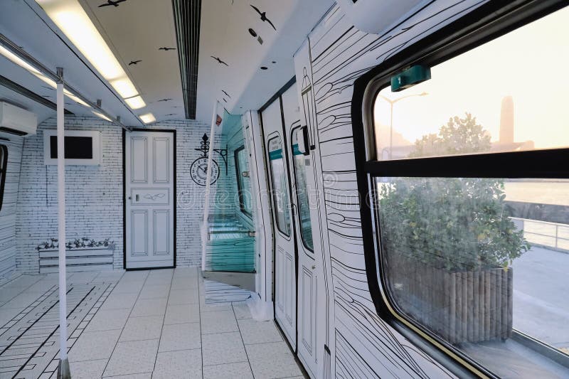 Public Transportation Scene in a Spacious Metro Car. Jan 12 2024 ...