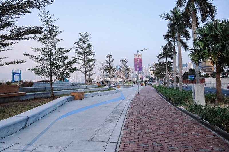 Jan 12 2024 the Wan Chai Temporary Promenade, Hong Kong Editorial Stock ...