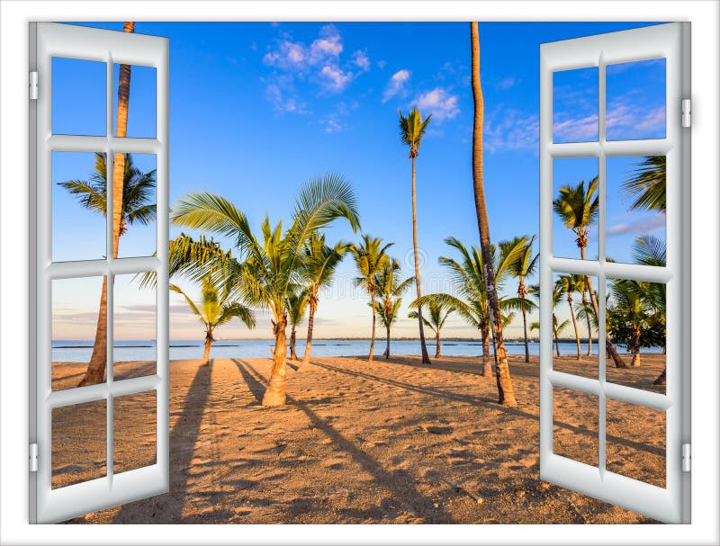 Janela aberta ao mar imagem de stock. Imagem de curso - 79974711