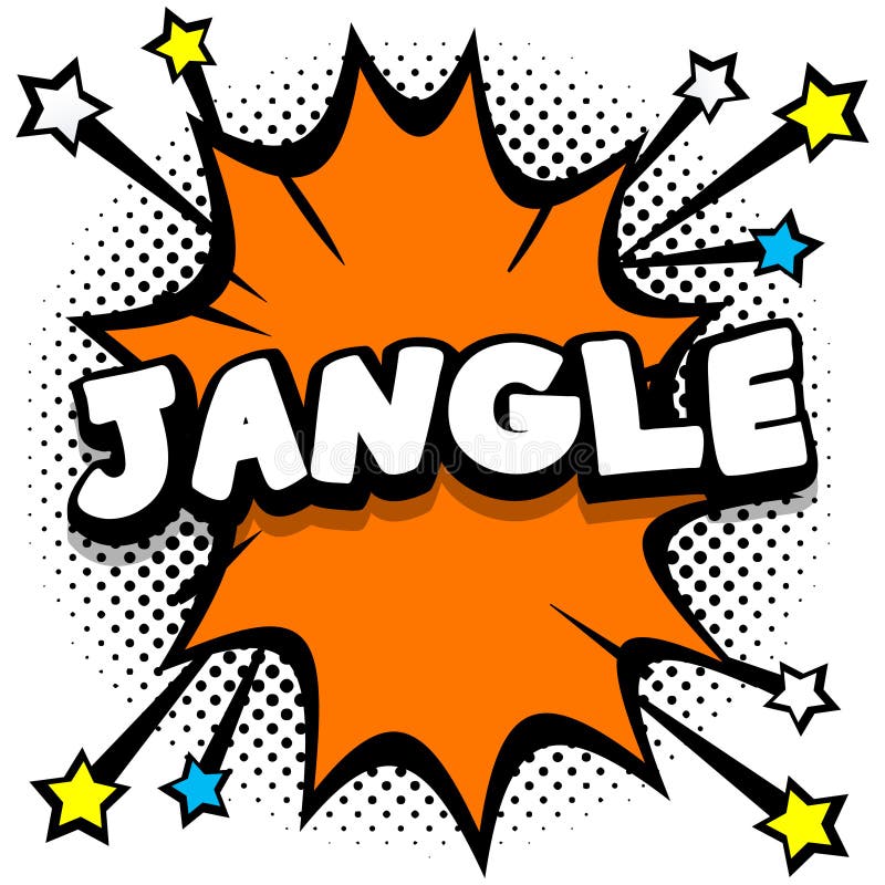 Jangle Pop Art Comic Speech Bubbles Book Sound Effects Stock Vector ...