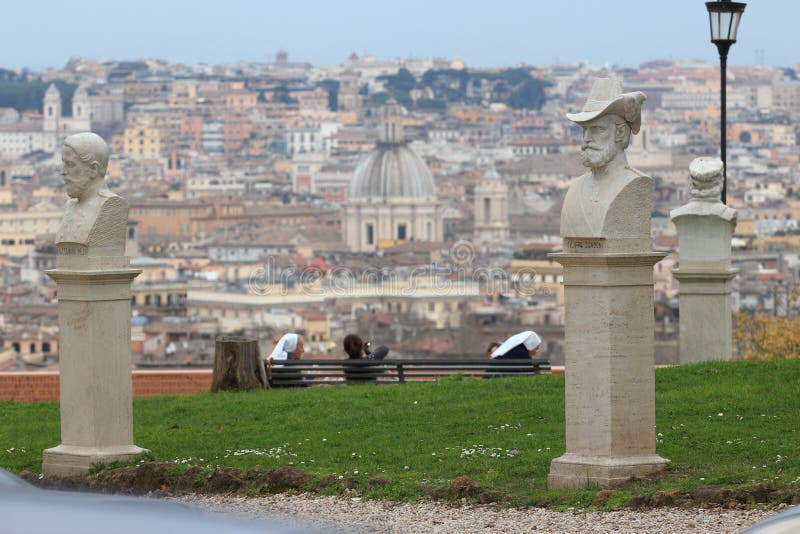 Janiculum hill in Rome stock image. Image of italy, park - 39295217