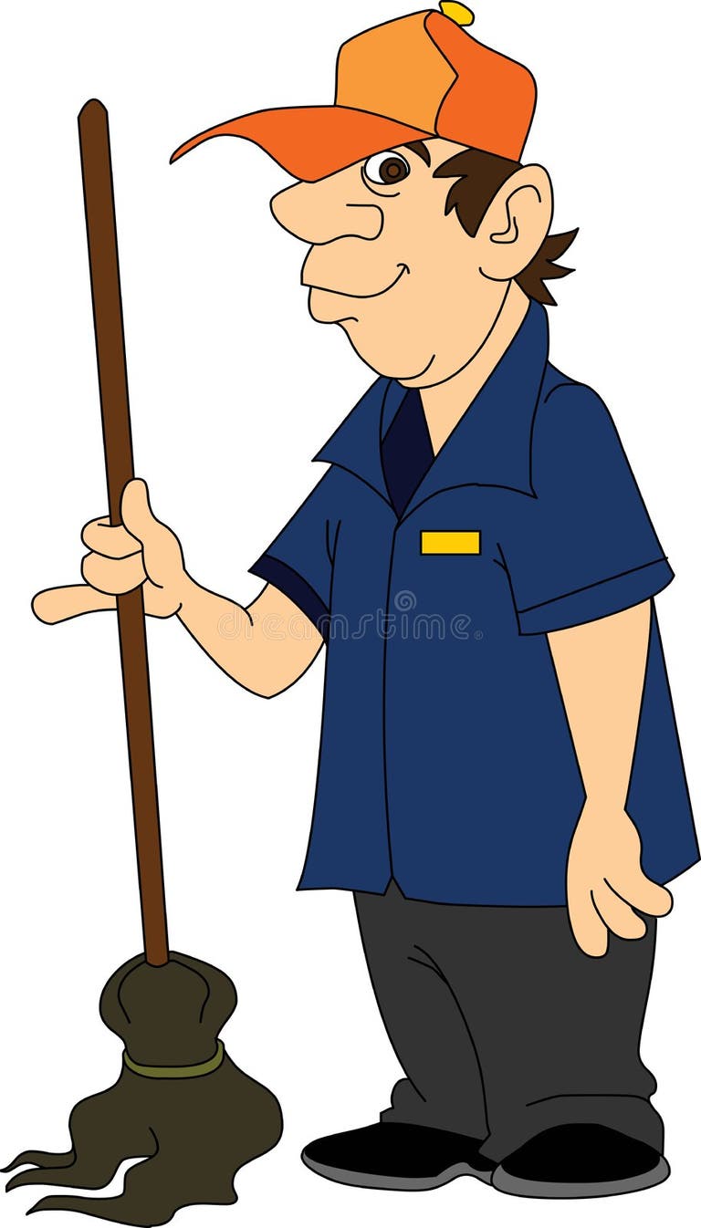Man Janitor Standing Stock Illustrations – 483 Man Janitor Standing ...