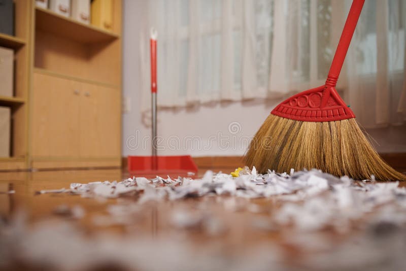 Janitor Sweeping Floor stock photo. Image of floor, office - 262158334