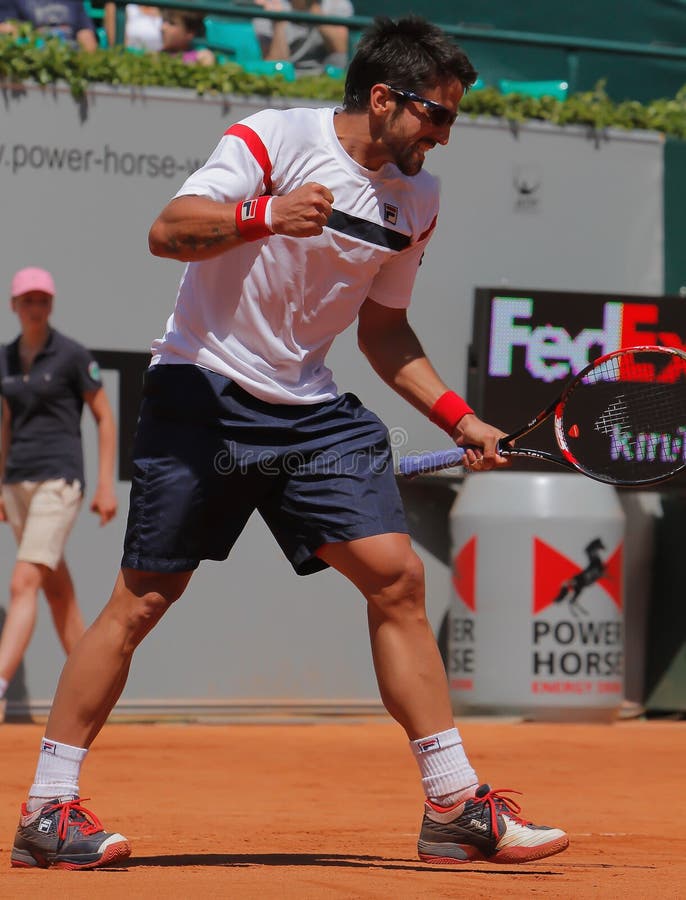Janko Tipsarevic Tennis Player Celebrates Editorial Image - Image of ...