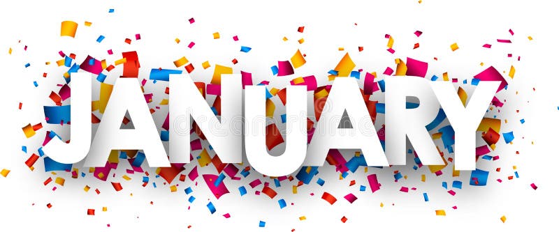 Januari, Februari, December-banners Vector Illustratie - Illustration ...