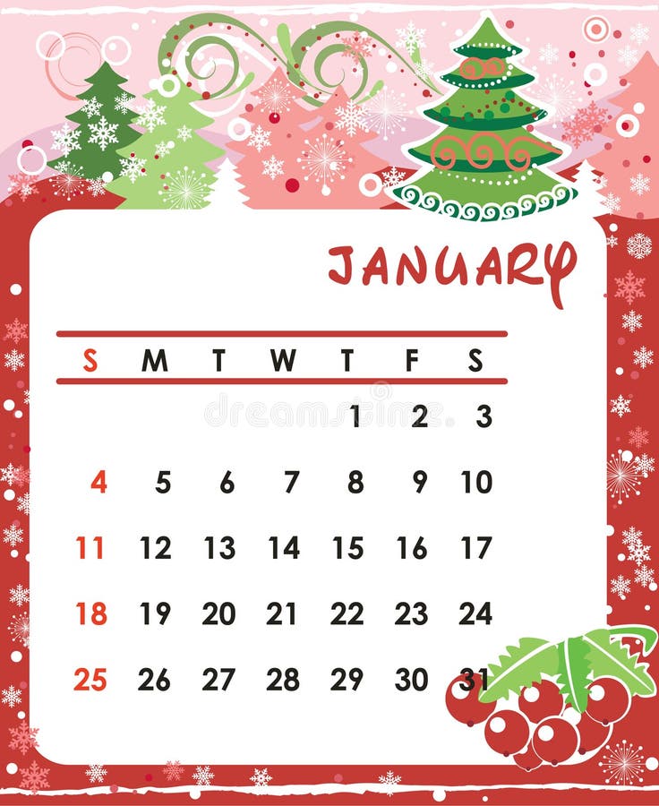 January stock vector. Illustration of snow, design, snowflake - 7083769