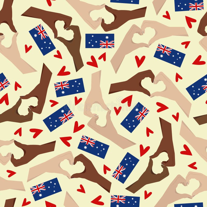 26 January. Australia Day. Vector Seamless Pattern Stock Vector ...
