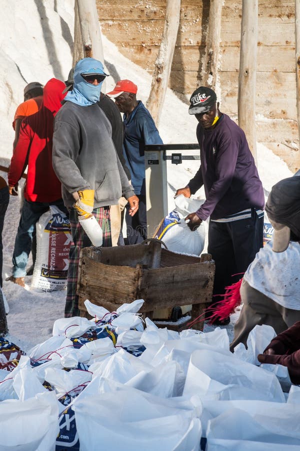 Dramatic Image of Haitian Workers in a Salt Processing Mine on the ...