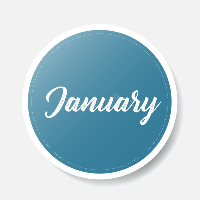 January Calendar Heading Stock Illustrations – 23 January Calendar ...