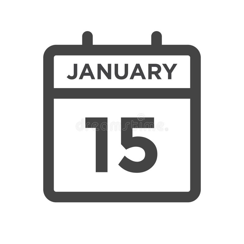 January 15 Calendar Day or Calender Date for Deadlines or Appointment ...