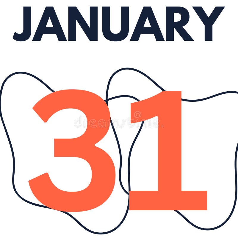 January 31 , Calendar , daily Calendar Icon in Flat Design Style Stock ...