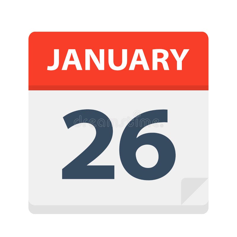 26 January Calendar Icon Stock Illustrations – 89 26 January Calendar ...