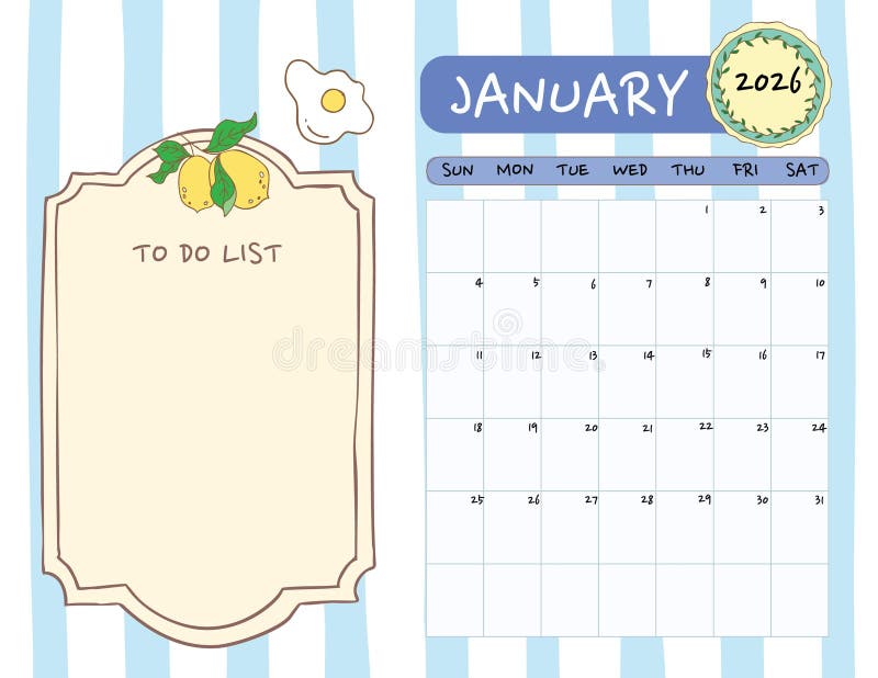 January 2026 Calendar Stock Illustrations – 8,382 January 2026 Calendar ...