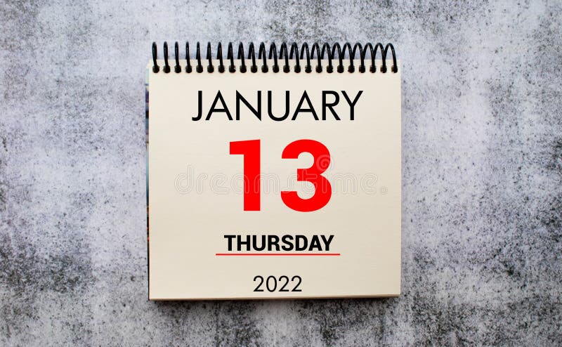 January 13 Calendar. Part of a Set, Concept Stock Image - Image of note ...