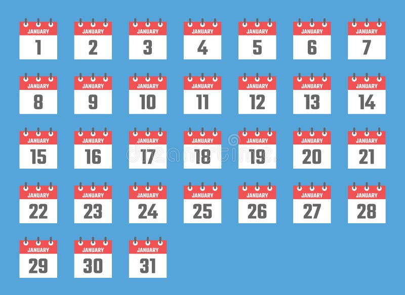 Calendar 12 Month Icon Set, Color Signs for All Months of the Year ... Calendar 12 Month Icon Set, Color Signs for All Months of the Year ...