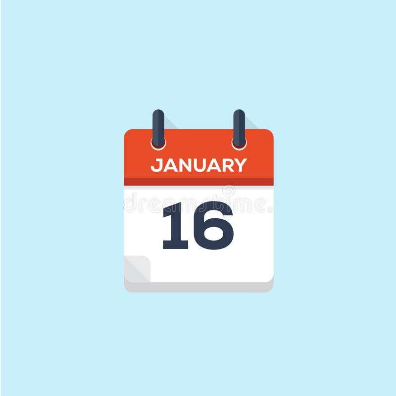 16. January Calendar, Vector Illustration Stock Vector - Illustration ...