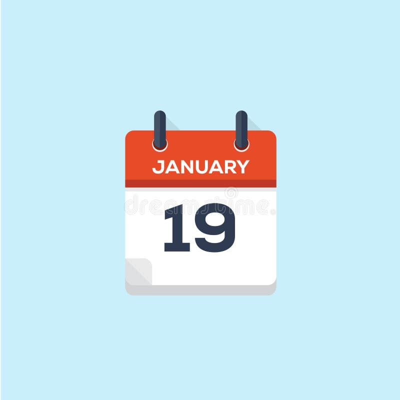 19. January Calendar, Vector Illustration Stock Vector - Illustration ...
