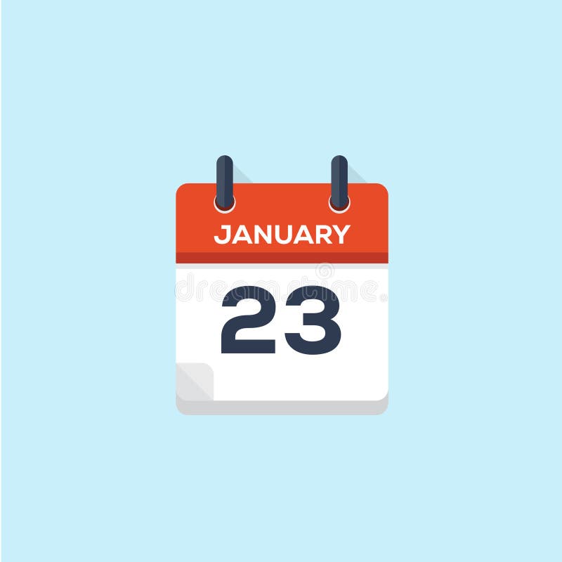 23. January Calendar, Vector Illustration Stock Vector - Illustration ...