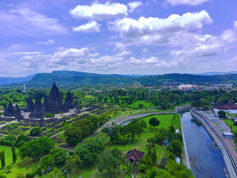 January 15, 2023, Central Java. Indonesia. Aerial Shot of Candi ...