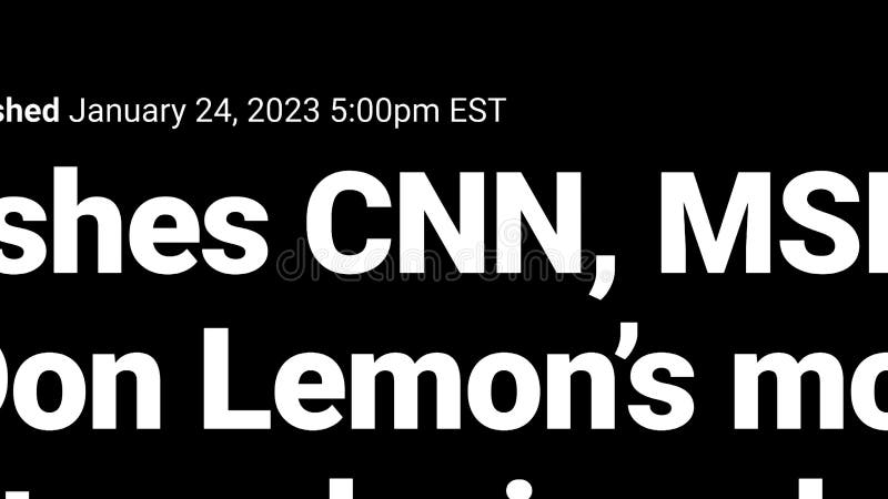 January 2023: CNN Headlines Fast Sequence Stock Video - Video of ...