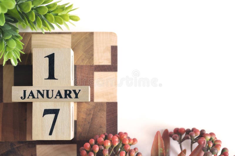 January 17, Cover Design with Number Cube. Stock Image - Image of 2026 ...