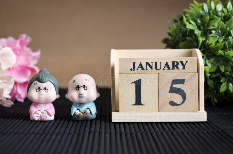 January 15, Cover Design with Number Cube. Stock Image - Image of ...