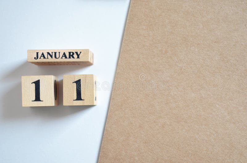 January 11, Cover Design with Number Cube. Stock Image - Image of 2026 ...