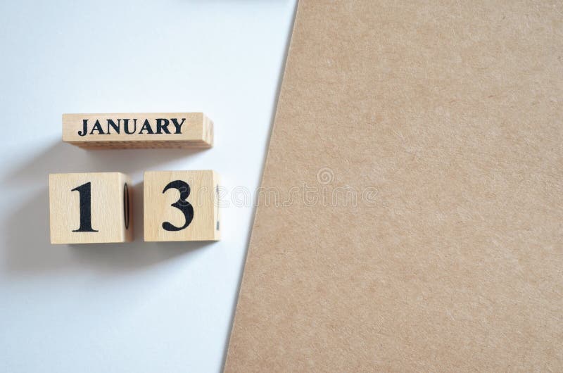 January 13, Cover Design with Number Cube. Stock Image - Image of 2031 ...