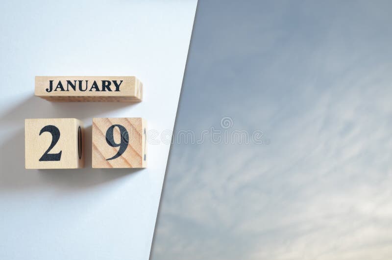 January 29, Cover Design with Sky Background Stock Image - Image of ...