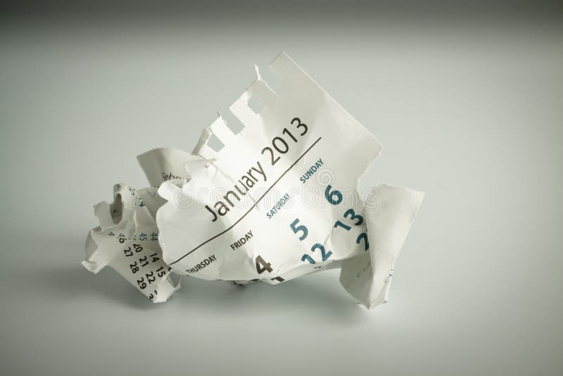 Crumpled calendar sheet stock photo. Image of organizer - 29049128