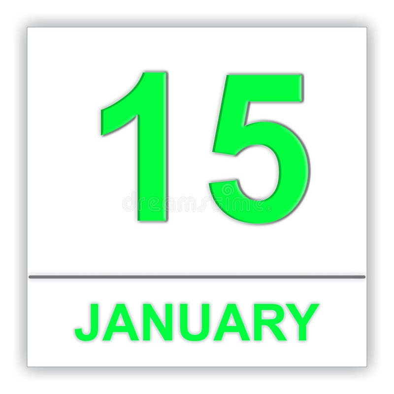 January 15. Day on the Calendar Stock Illustration - Illustration of ...