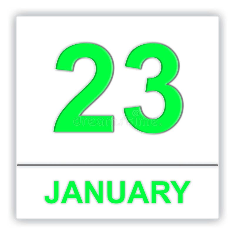 January 23. Day on the Calendar Stock Illustration - Illustration of ...