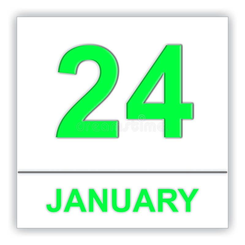 January 24. Day on the Calendar Stock Illustration - Illustration of ...