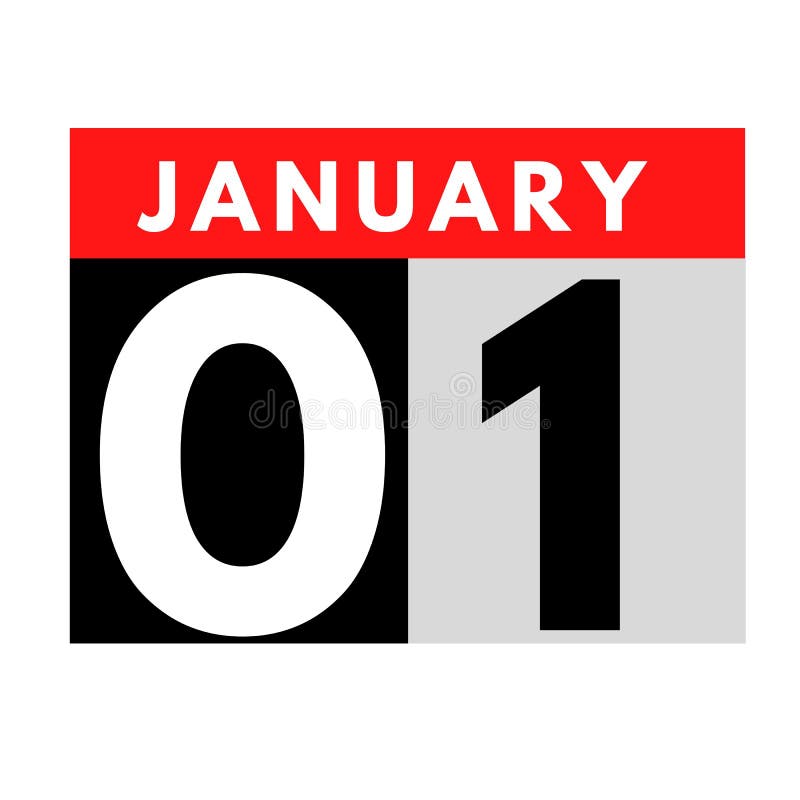 January 1 . Flat daily Calendar Icon .date ,day, Month Stock ...