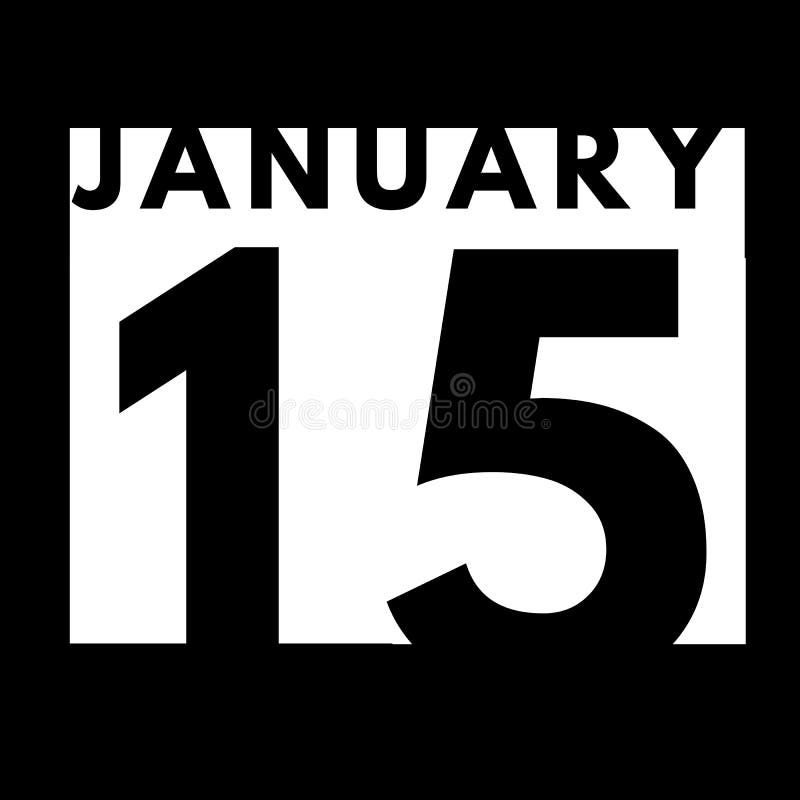 January 15 . Flat Modern daily Calendar Icon .date ,day, Month Stock ...