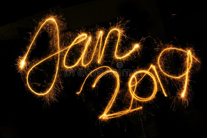 January 2019 stock photo. Image of year, wallpaper, sparkle - 135594852